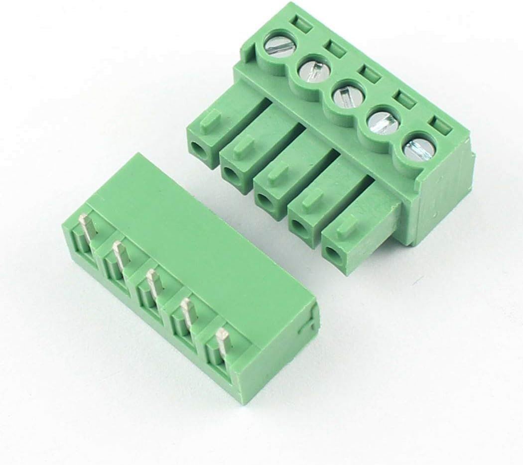 Amazon.com: Hxchen 5-Pin 300V KF2EDGK 3.5mm Pitch PCB Screw Terminal ...