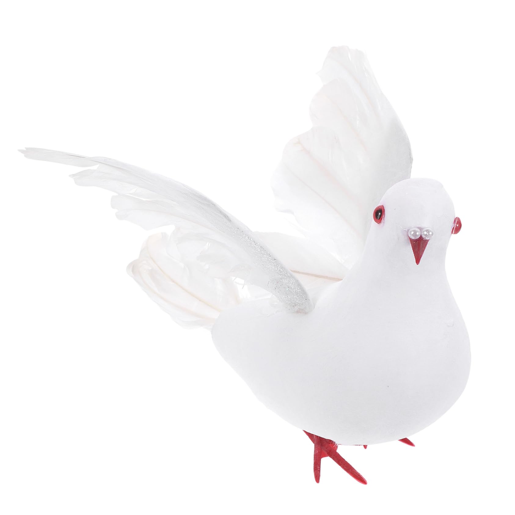 Amazon.com: HOOTNEE Feathered Dove Ornament Artificial Feature Bird ...