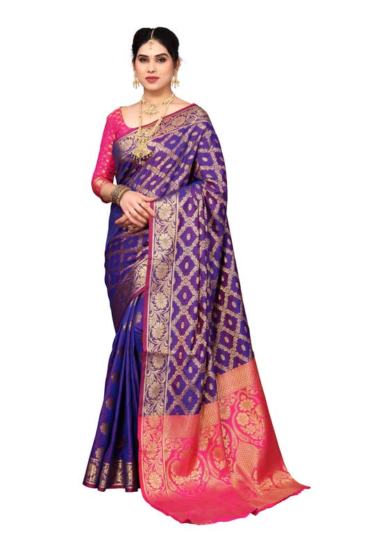 Buy Pure Gujarati Patola Silk Saree With Exclusive Rich Pallu (Navy ...