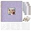 Amazon.com: Vienrose 8x8 Inch Scrapbook DIY Small Hardcover Kraft White ...