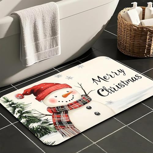 Amazon.com: Identiy Christmas Bathroom Rug, Cute Funny Christmas ...