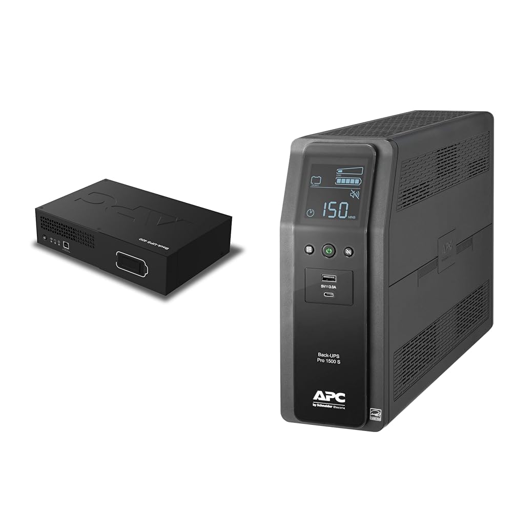 Amazon.com: APC Back-UPS Slim 450VA/255W & 1500VA/900W Battery Backup ...