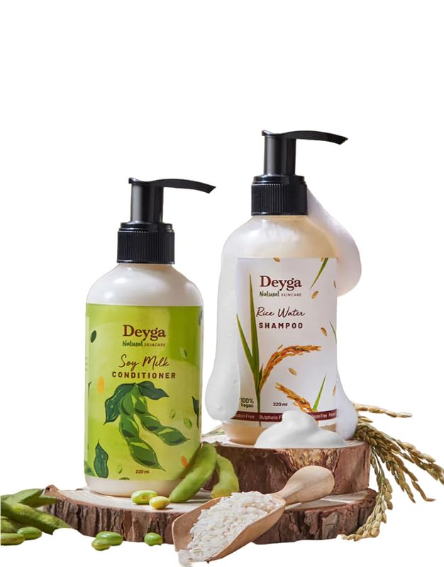 Buy Deyga Daily Use Healthy Hair Combo - Rice Water Shampoo 220ml + Soy ...