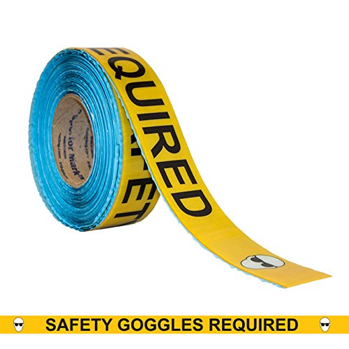 Superior Mark AMZ-RM-2U Industrial Floor Tape,"Safety Goggles Required ...