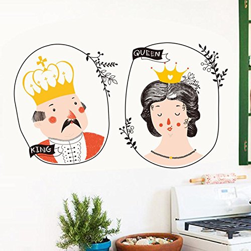 Buy Decals Design 'King and Queen' Wall Sticker (PVC Vinyl, 30 cm x 45 ...
