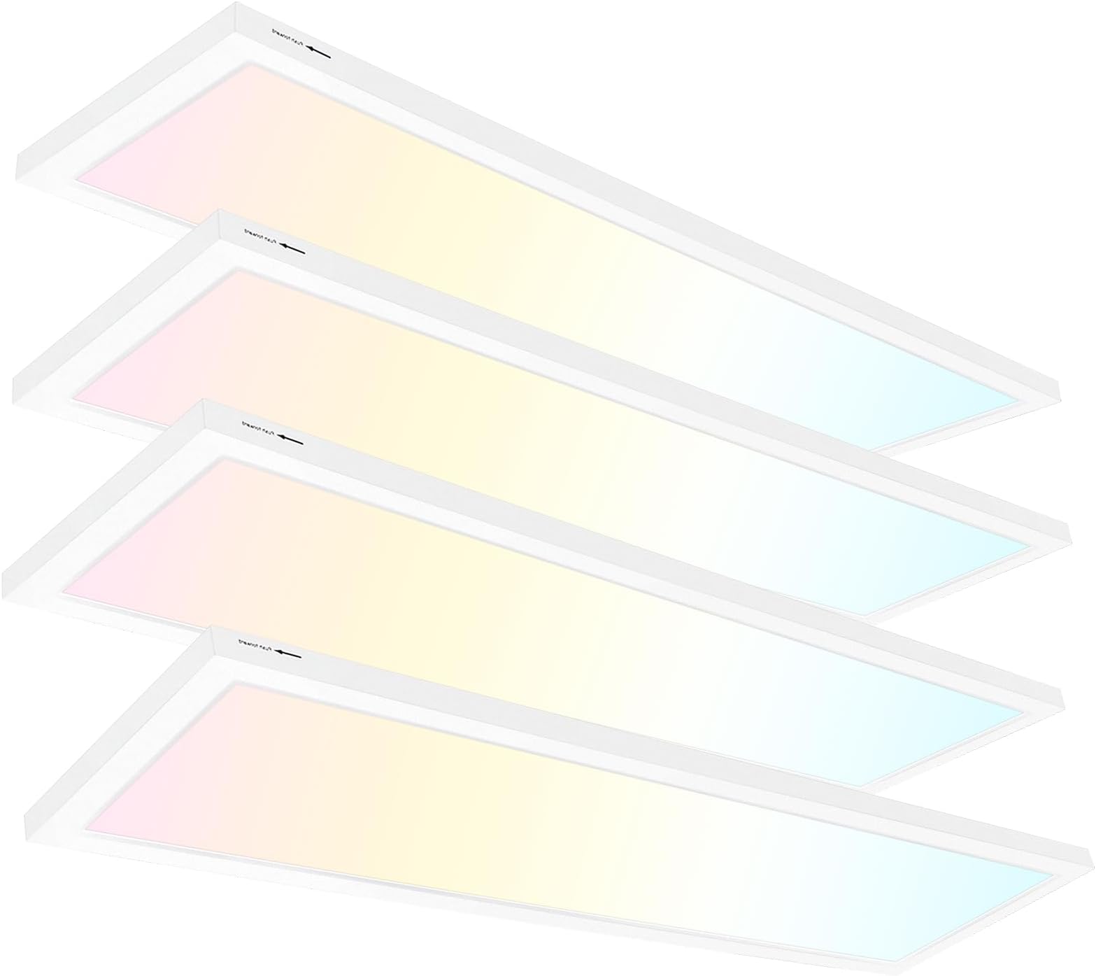 hykolity 1x4 FT LED Flat Panel Selectable CCT Flush Mount Light,4800lm ...