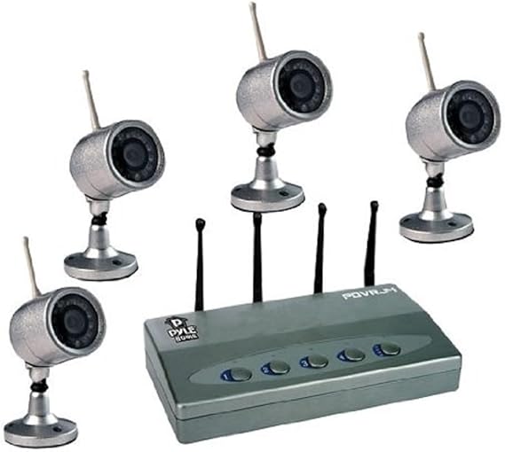Amazon.com : Pyle Home PDVRJ4 Wireless Color Camera Surveillance System ...