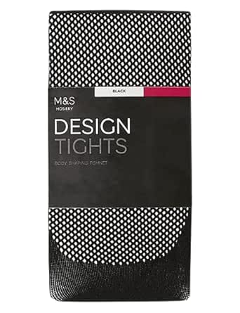 Marks & Spencer Body Shaping Fishnet Tights T601145ABLACK (M) : Amazon ...