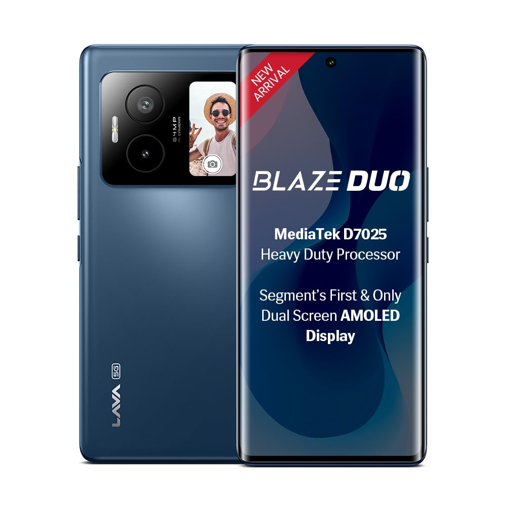Lava Blaze Duo 5G (Celestial Blue, 6GB RAM, 128GB Storage) |Segment's ...