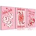 Amazon.com: 3Pcs Framed Pink Lucky You Canvas Wall Art Pink Dice wall ...