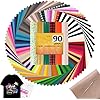 Amazon.com: HTVRONT HTV Heat Transfer Vinyl Bundle, 90 Pack 12" x 10 ...