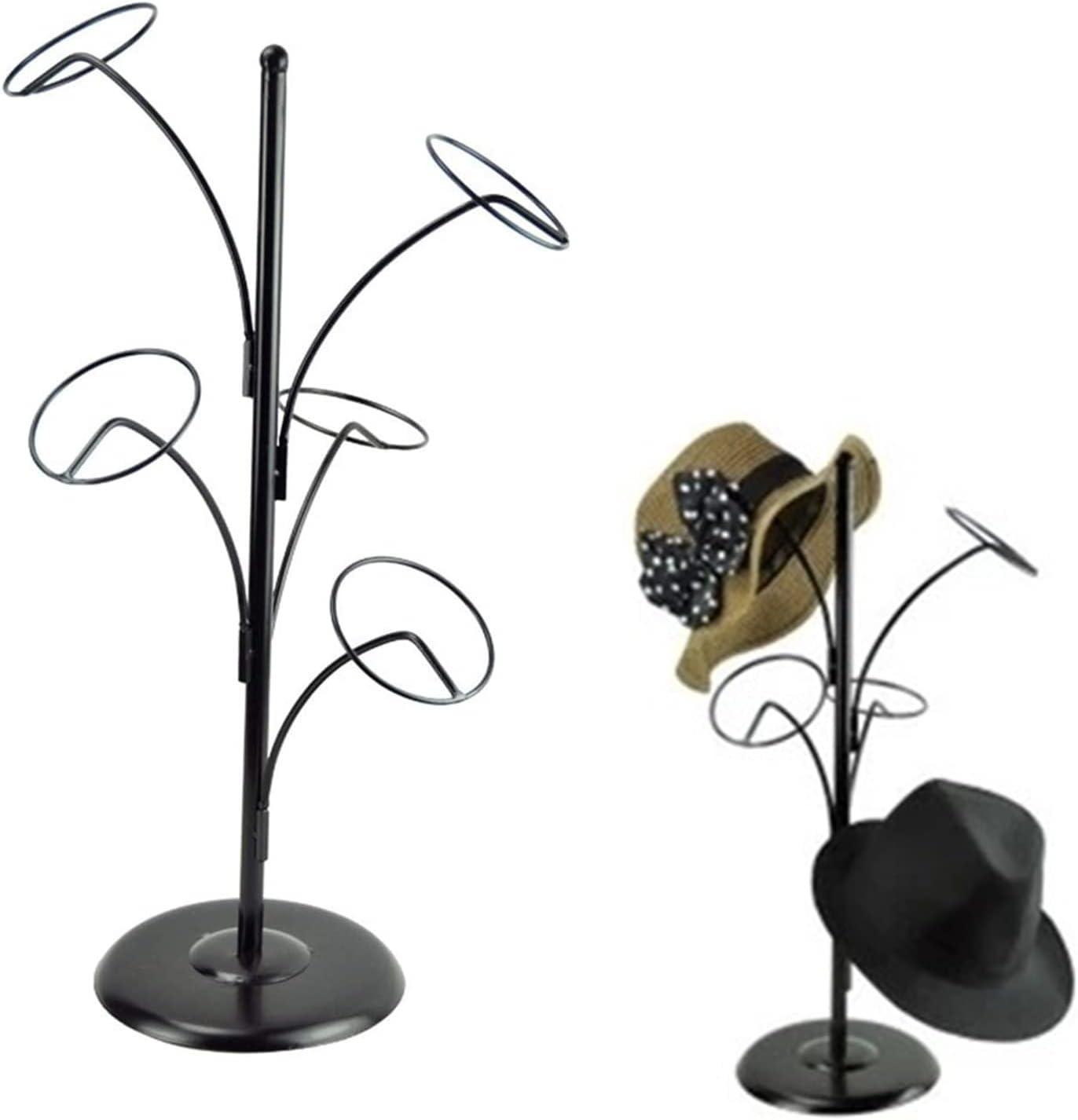 Amazon.com: MyGift Industrial Black Metal Pipe Hat Stand, Baseball Cap ...