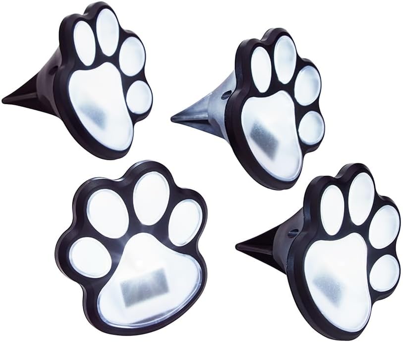 The Lakeside Collection Solar Paw Print Pathway Lights - Amazon.com