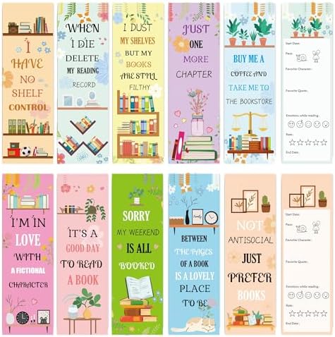 100pcs Bookmarks for Book Lovers 2.4x7.2 Inch-Reading Log Page Markers ...