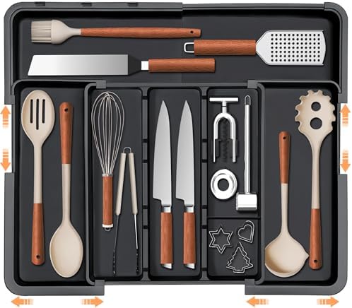 Amazon.com - Lifewit Utensil Organizer for Kitchen Drawers, Expandable ...
