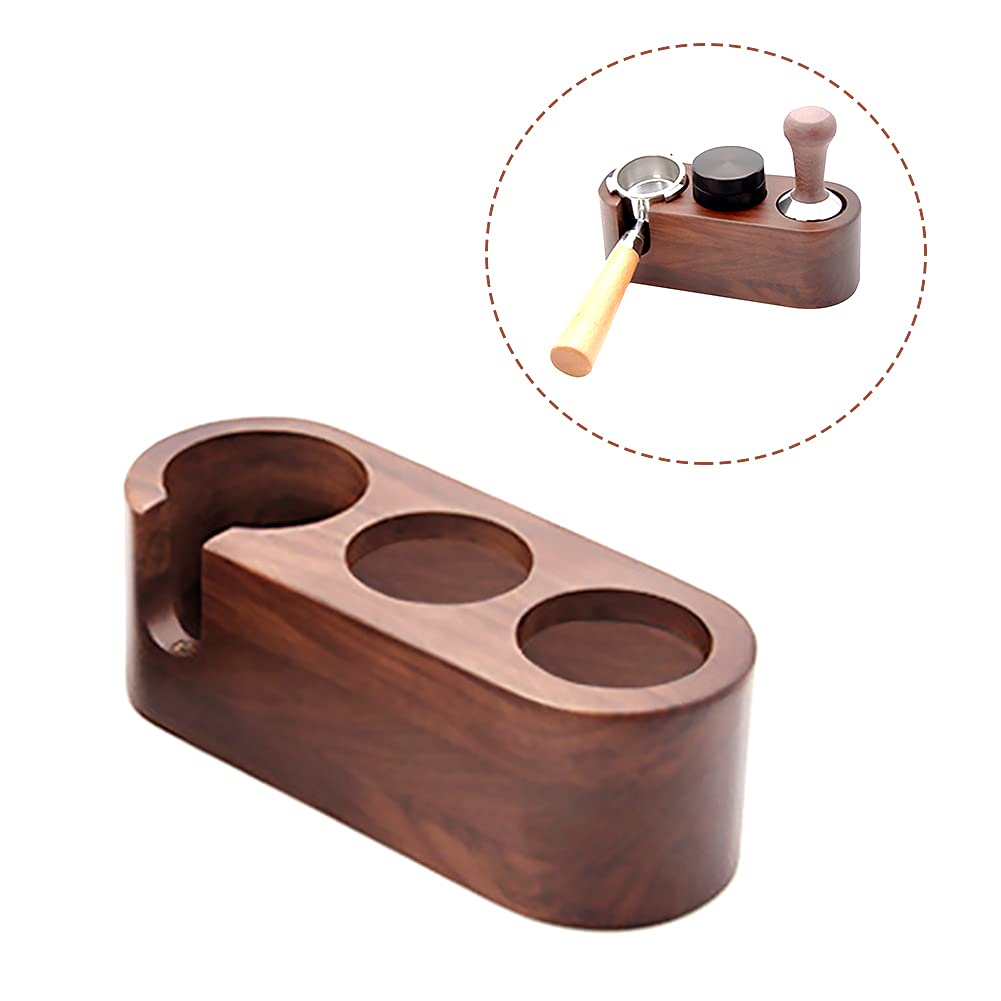 Coffee Filter Tamper Holder, Wooden Espresso Non Slip Tamper Mat Stand ...
