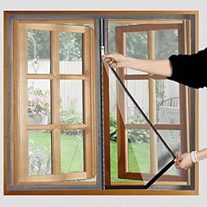 LifeKrafts Pre-Stitched Zipper Window Mosquito Net 120 GSM Fiberglass ...