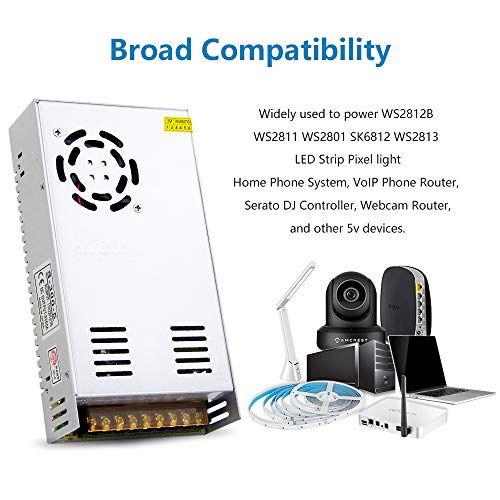Snapklik.com : 5V DC Power Supply Adapter 60A 300W AC To DC Converter ...