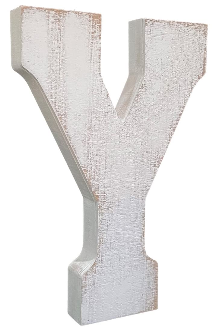 Snapklik.com : ABELOTS Large Wood Letter Distressed White Wash Alphabet ...