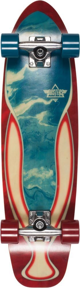 Amazon.com : Dusters 10531200 Dye Marble Cruiser Long Board, Red/Blue ...