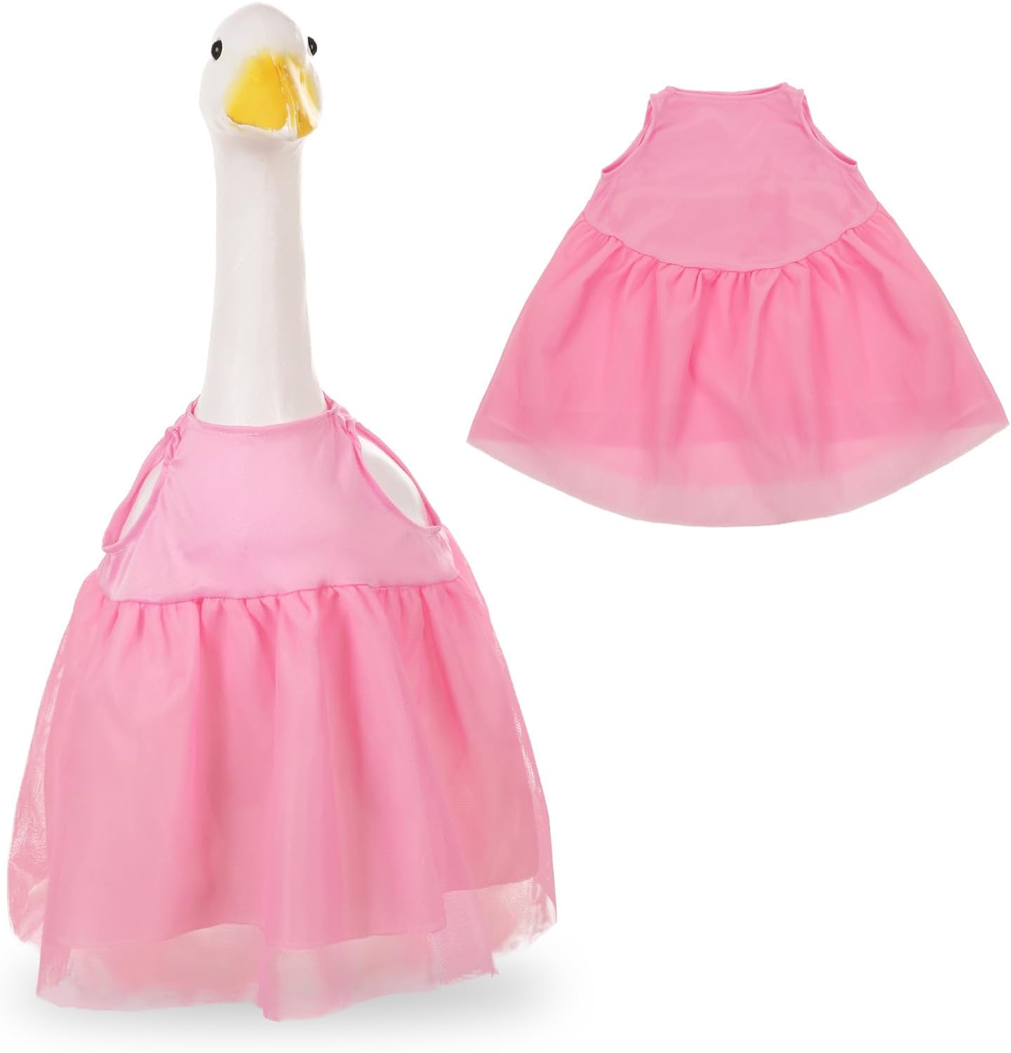 Amazon.com: QSLWcos Princess Goose Outfits Pink Dress Porch Goose ...