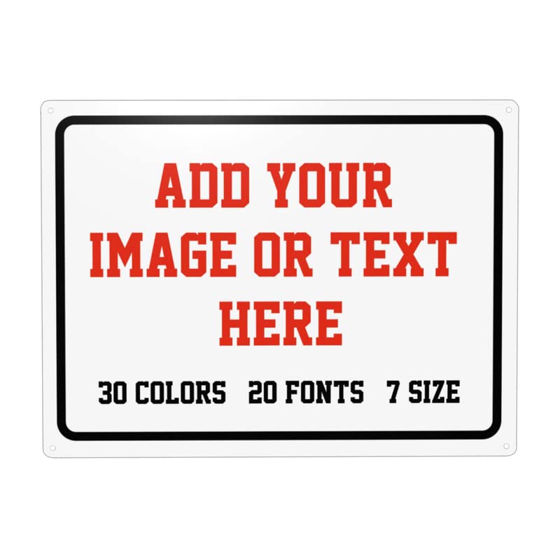 Buy Custom Signs Outdoor Metal Sign - 8 x 6 Personalized Signs for ...