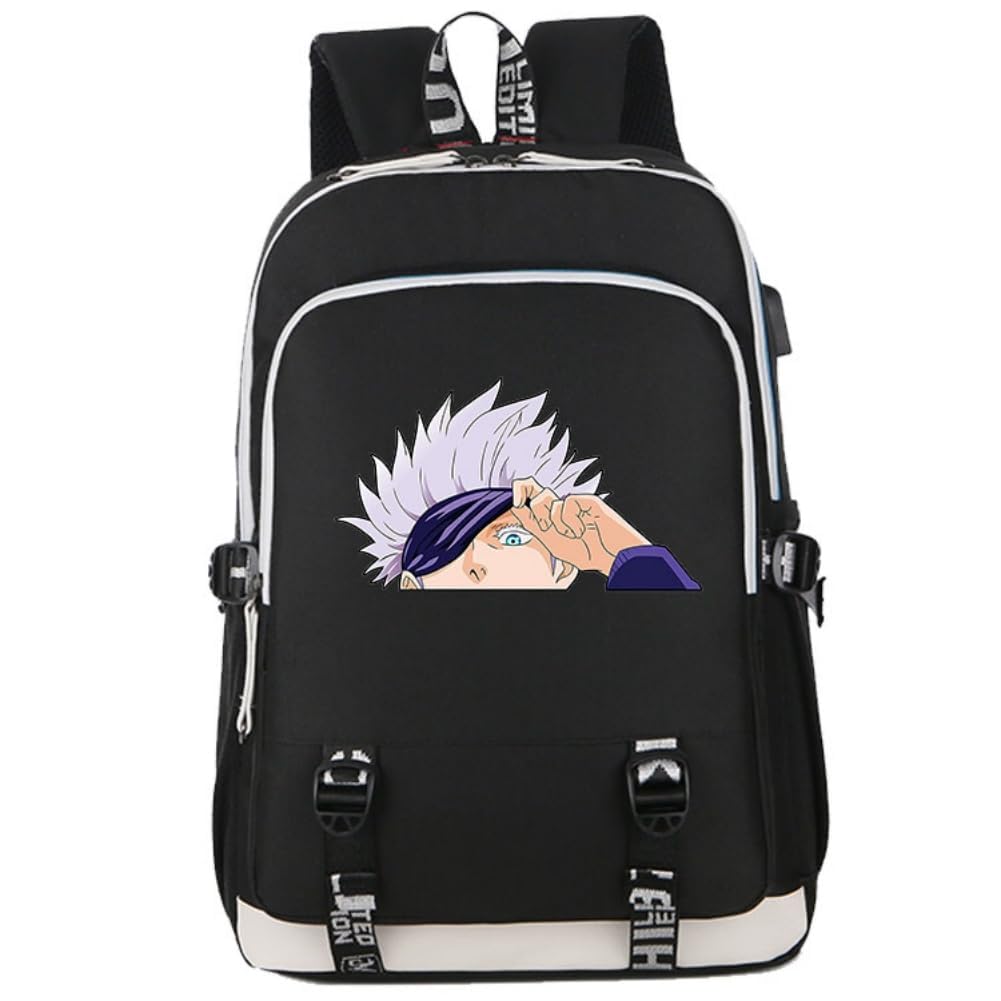 Amazon.com | Rafftiny Gojo Satoru Backpack Anime Backpack Book Bag ...