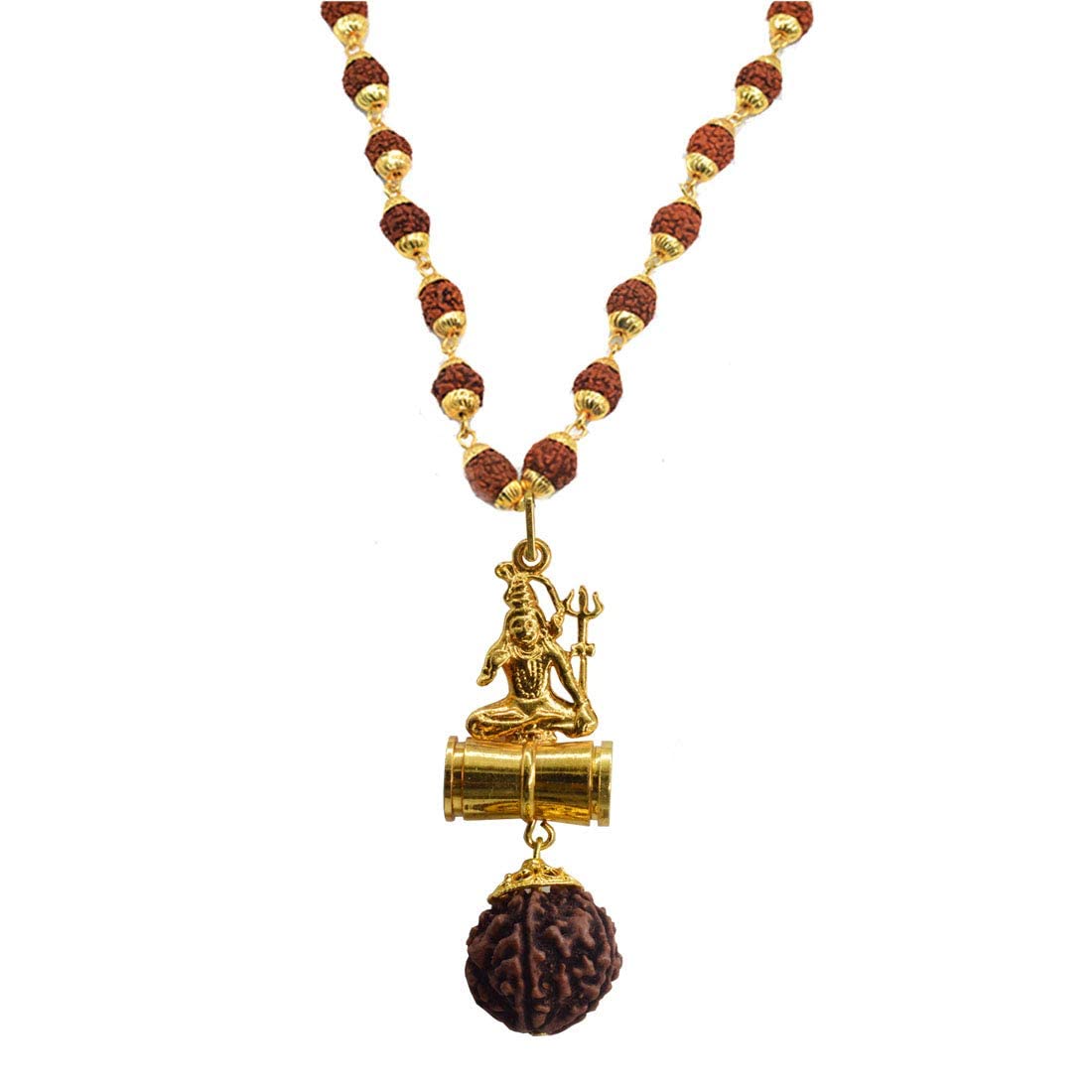 Lord Shiv Shambhu Bholenath Locket With Gold Plated Cap Panchmukhi ...