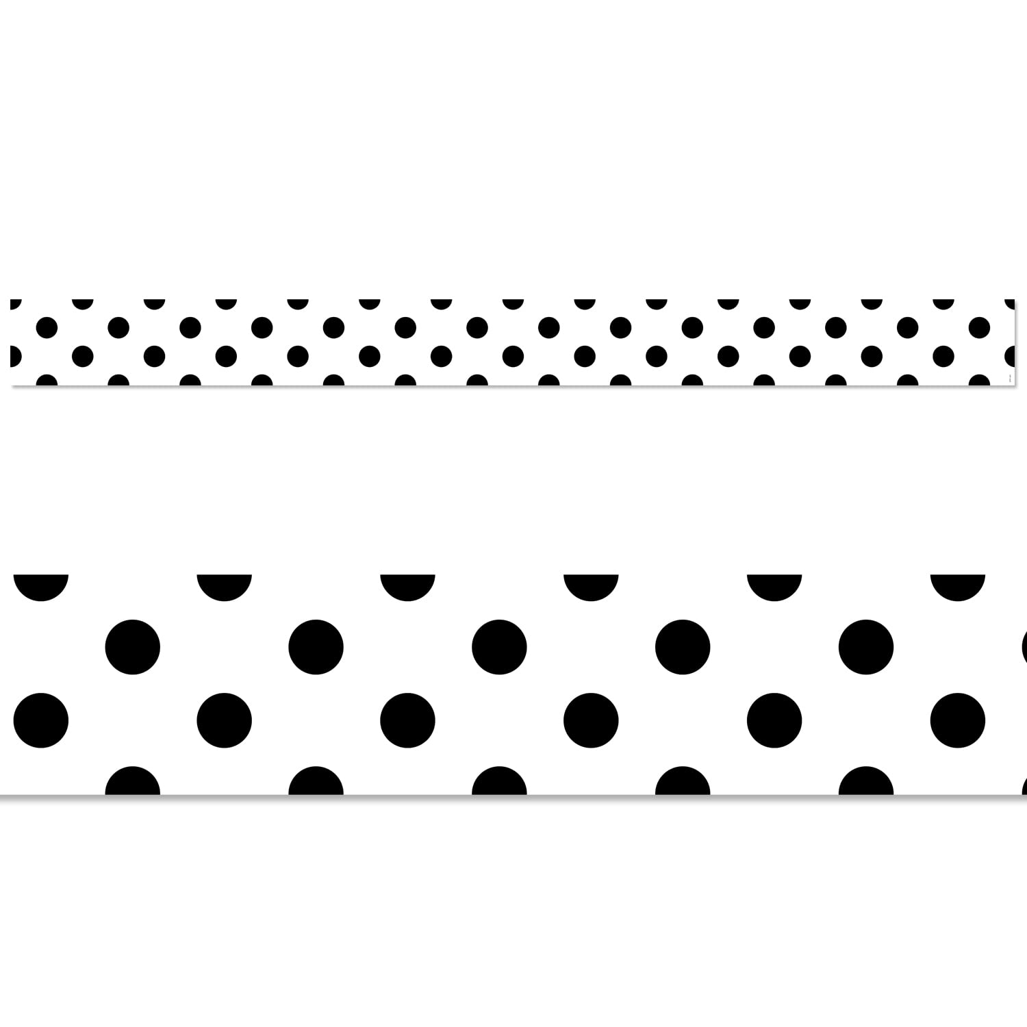 Simple Black And White Polka Dot Border