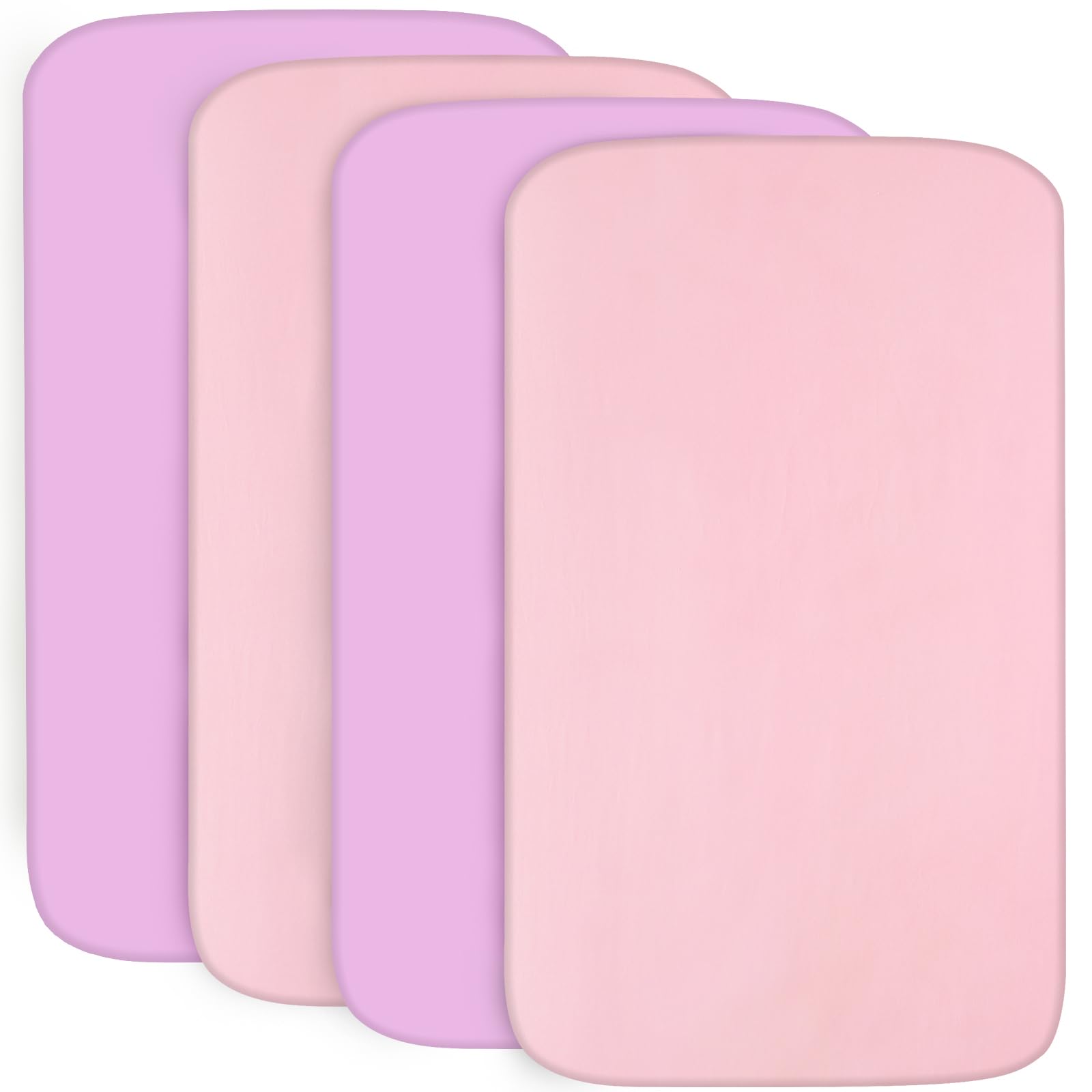 Amazon.com: 4-Pack Fitted Crib Sheets for Boys and Girls - Breathable ...