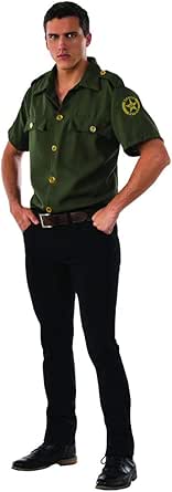 Amazon.com: Pizazz! Men's Adult Border Patrol Costume, Green, Large ...