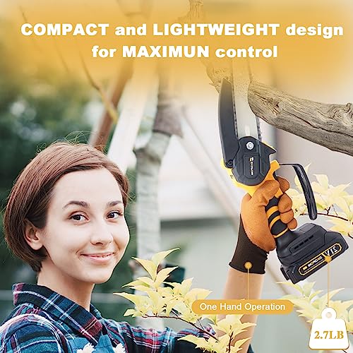 Snapklik.com : Mini Chainsaw 6 Inch, Electric Chain Saw, Battery ...