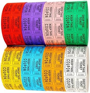 Amazon.com: Lancaster Bingo Company Double Row Raffle Event Roll ...