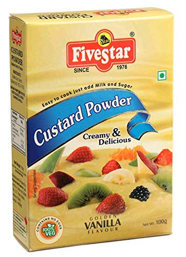 Five Star Custard Vanilla Powder Box (100 g) - Pack of 7 : Amazon.in ...