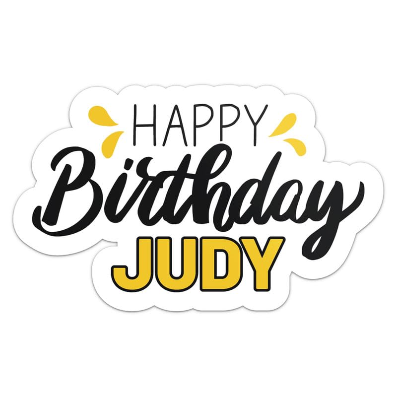 Amazon.com - Happy Birthday Judy Name Sticker - Waterproof Vinyl Decal ...