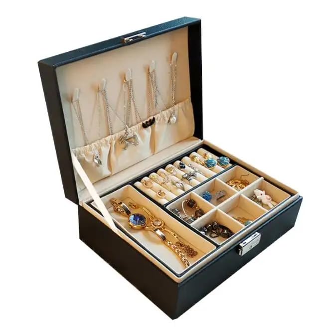 Gnexin Leather Jewellery Organizer Storage Container Luxury Box with ...