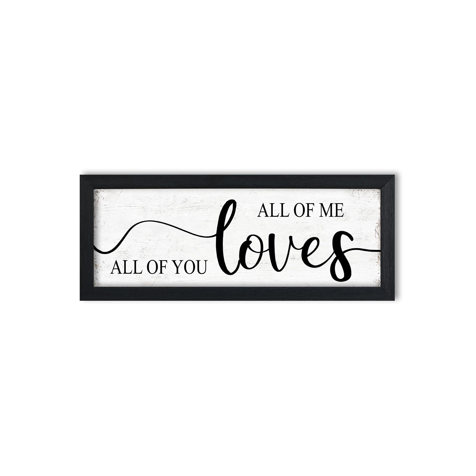 Amazon.com: All of Me Loves All of You Sign Wall Decor: Couple Bedroom ...