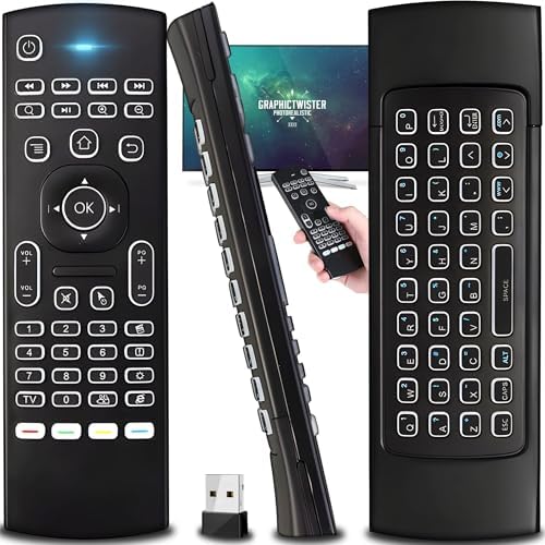 Retoo Air Mouse Remote with Keyboard 2.4 GHz Portable Wireless Mouse ...