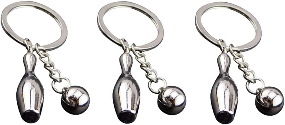 Amazon.com: ASSHO 3PCS Air Metal Bowling Tennis Keychain Heavy Duty Car ...