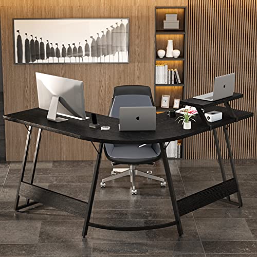 Snapklik.com : Devoko L Shaped Gaming Desk Computer Desk 51” Office ...