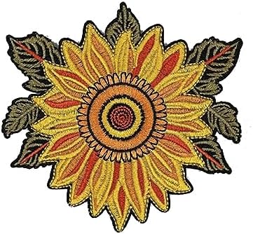 Amazon.com: Gnognauq 3 Pack Sunflower Embroidery Patches Delicate ...