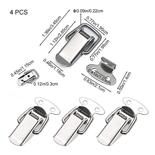 4 Pcs Toggle Latches Sturdy Turn Button Latches Spring Loaded Duck ...