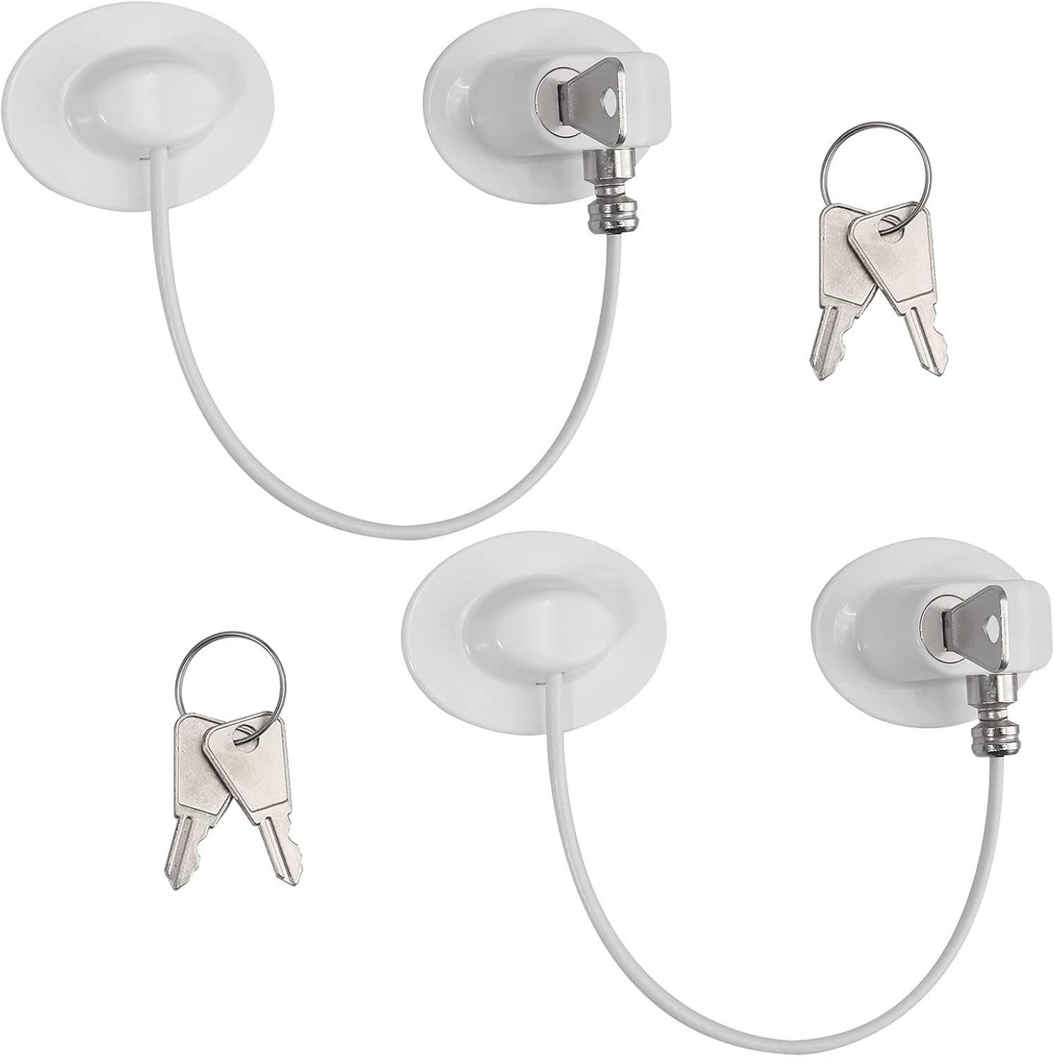 Kamtop 2 PCS Fridge Locks, Children Safety Freezer Locks with Keys ...