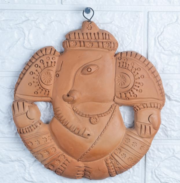 Khavi Arts Premium Artisanal Terracotta Ganesha Wall Hanging | Ideal ...