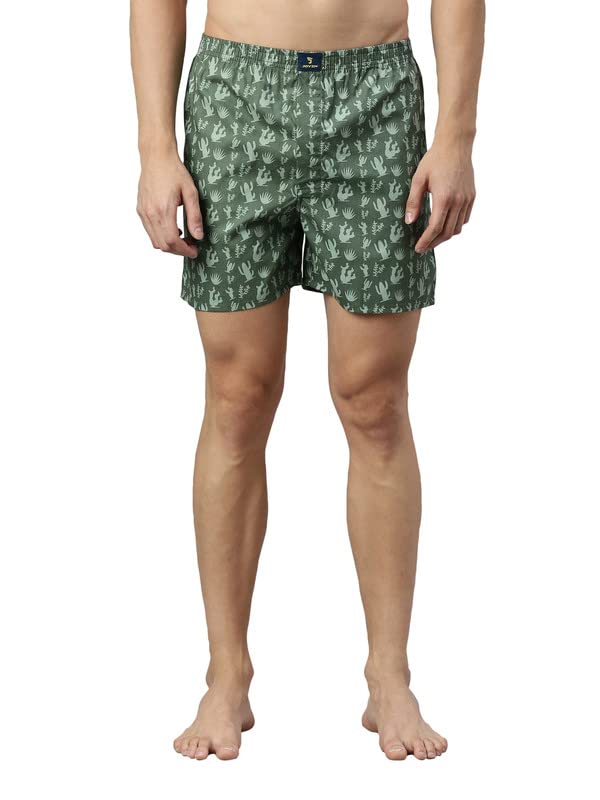 Buy JOVEN Men’s Printed Boxers Pack of 3 Multicolor Comfortable Printed ...