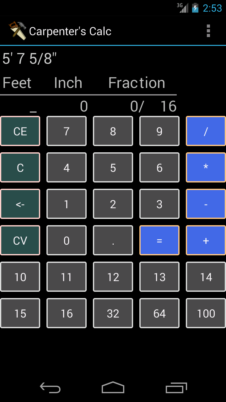 Carpenter's Calc - App on Amazon Appstore
