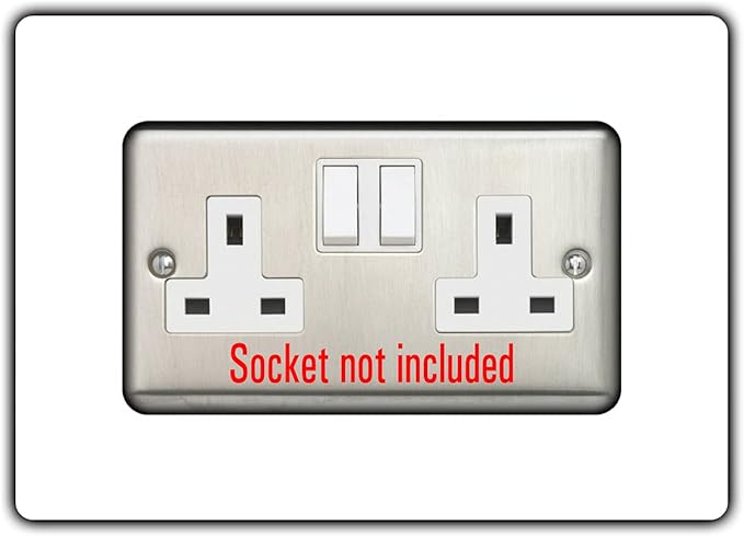 Double Socket Surround, Square Acrylic Back Panel Finger Plate ...