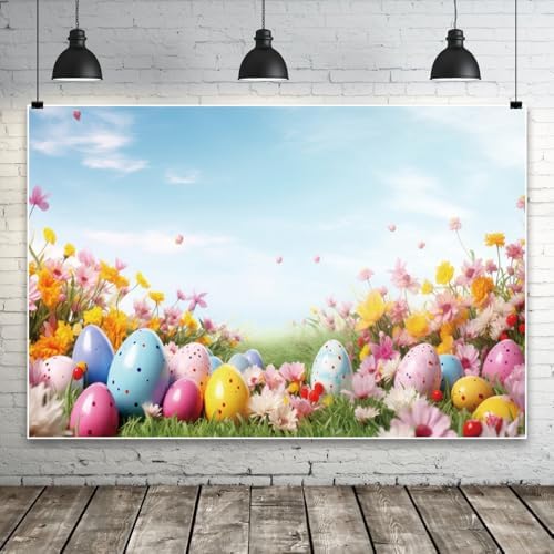 Amazon.com : DASHAN 7x5ft Easter Eggs Backdrop for Photography Spring ...