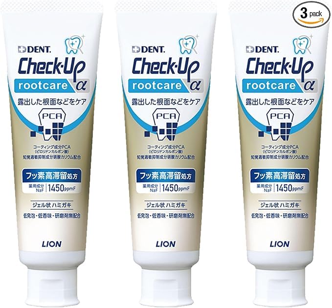 Amazon | チェックアップ ルートケアα 90g(Check-Up rootcare) 1450ppm 3個 オリジナルポケットティッシュ付き | ノーブランド品 | 大人用ハミガキ粉 通販