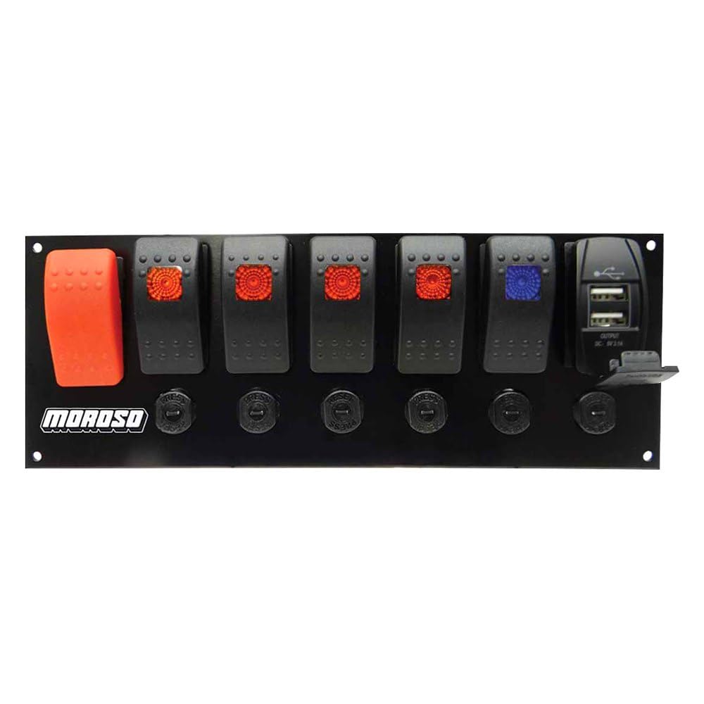 Amazon.com: Moroso SWITCH PANEL, ROCKER LED WITH USB AND BREAKERS ...